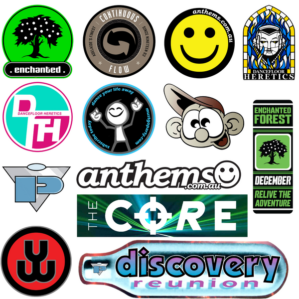 Classic Adelaide Club & Rave Sticker Pack of 5 – dancefloorheretics